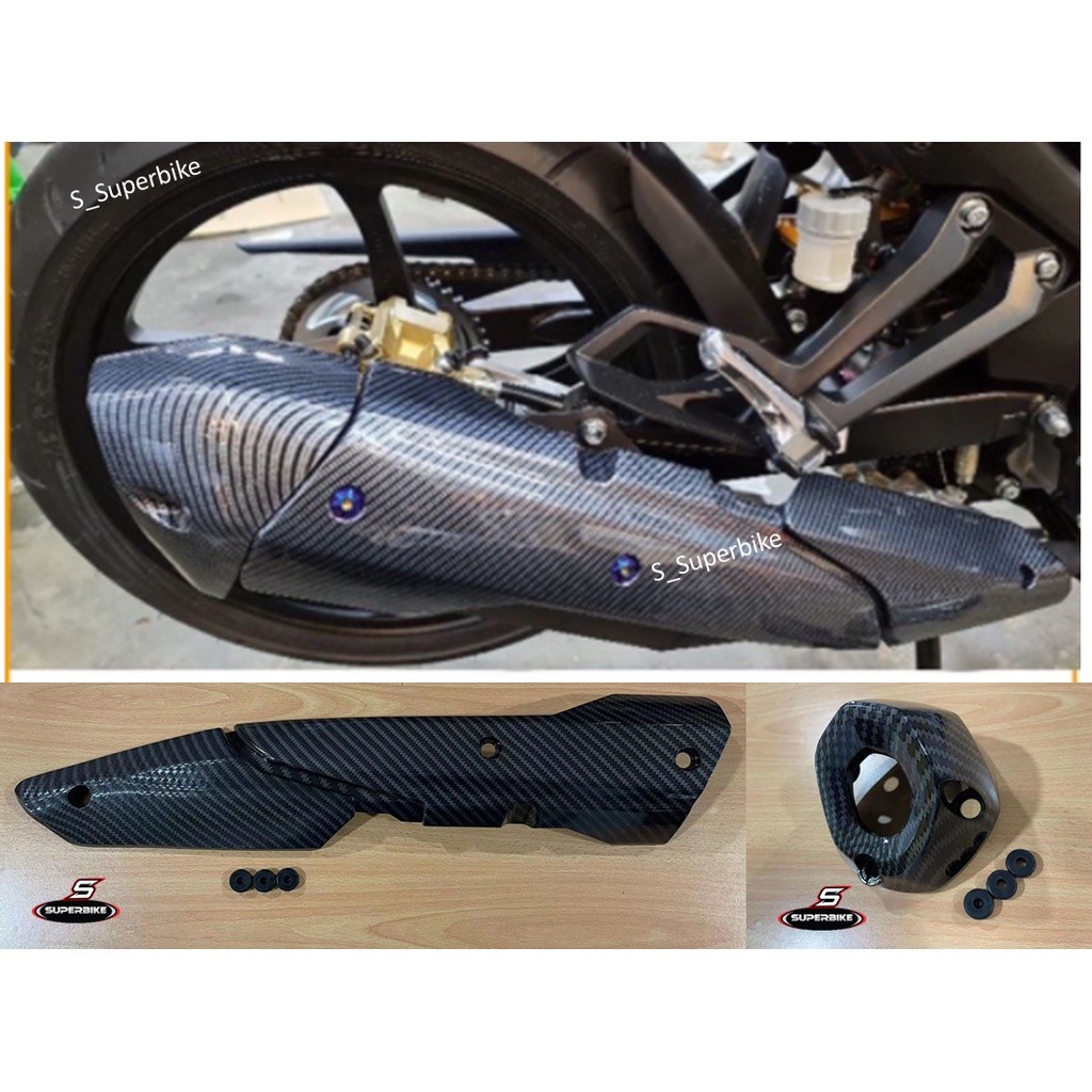 Exhaust End Cap Cover Carbon Y16 Muffler Exhaust cover with bush End ...