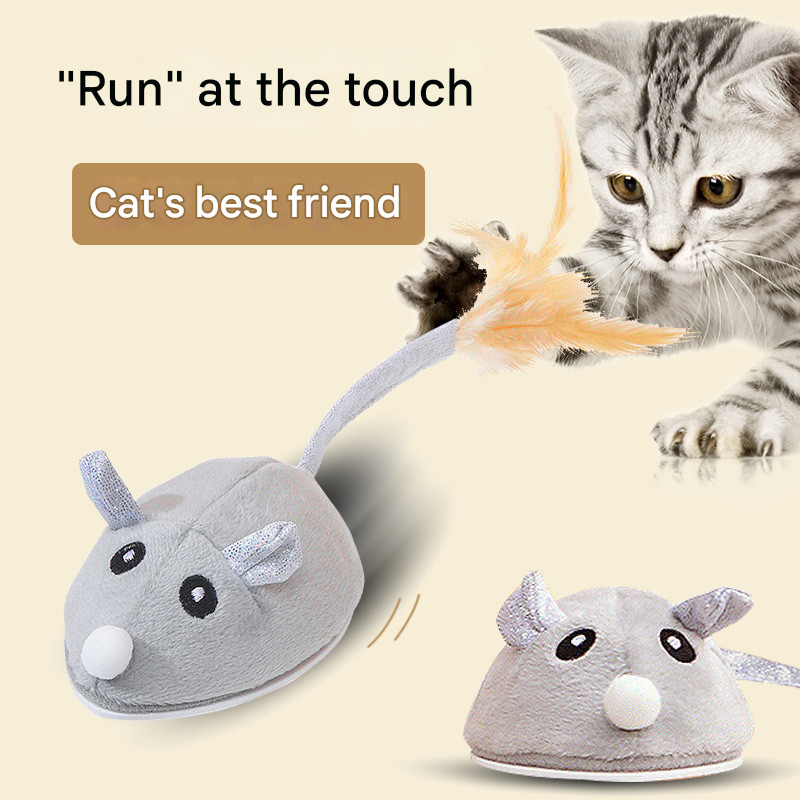 Pet Toys Smart Electric Mouse Toys: Automatic Flashing Walking Make ...