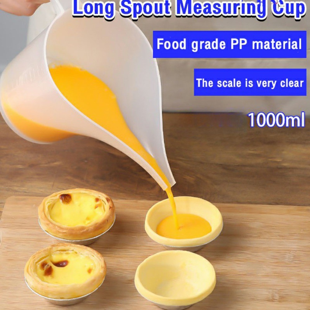 1000ml Tip Mouth Measuring Cup Plastic Graduated Long Spout Liquid ...