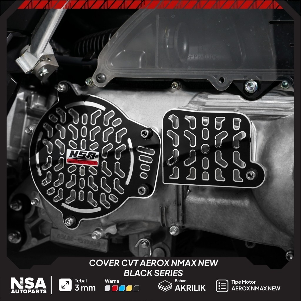 NSA CVT ENGINE COVER TWO TONE MIRROR FOR AEROX NMAX V1 AND V2 ENGINE ...