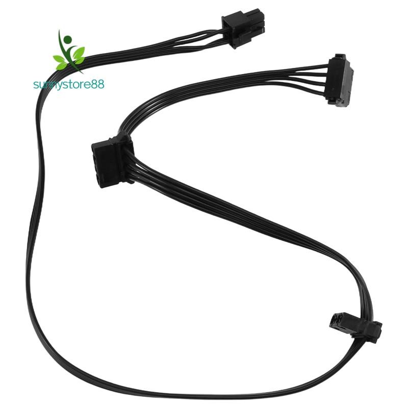 PCIe 6 Pin 1 to 3 Molex IDE Power Supply Cable Modular PSU 4 Pin ...