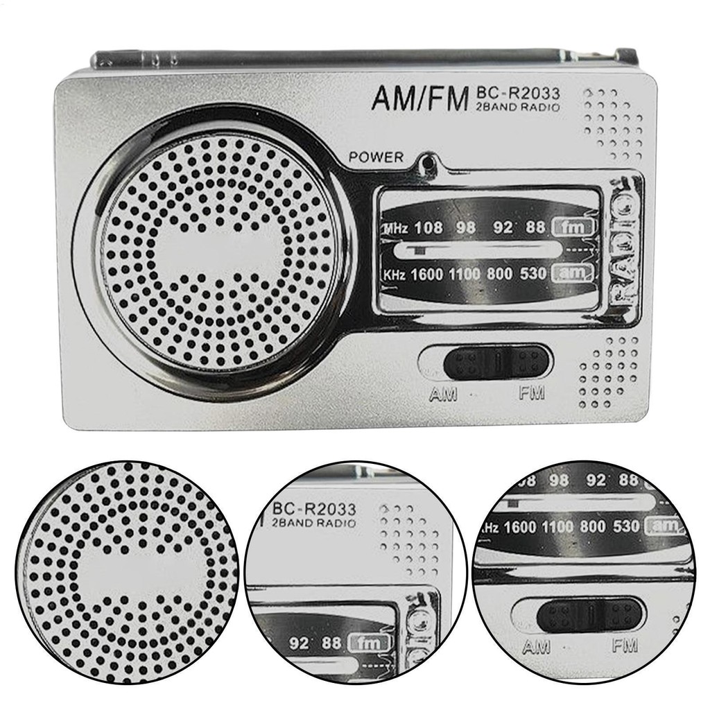 Portable Am Fm Radio Mini Compact Transistor Radios Great Reception ...
