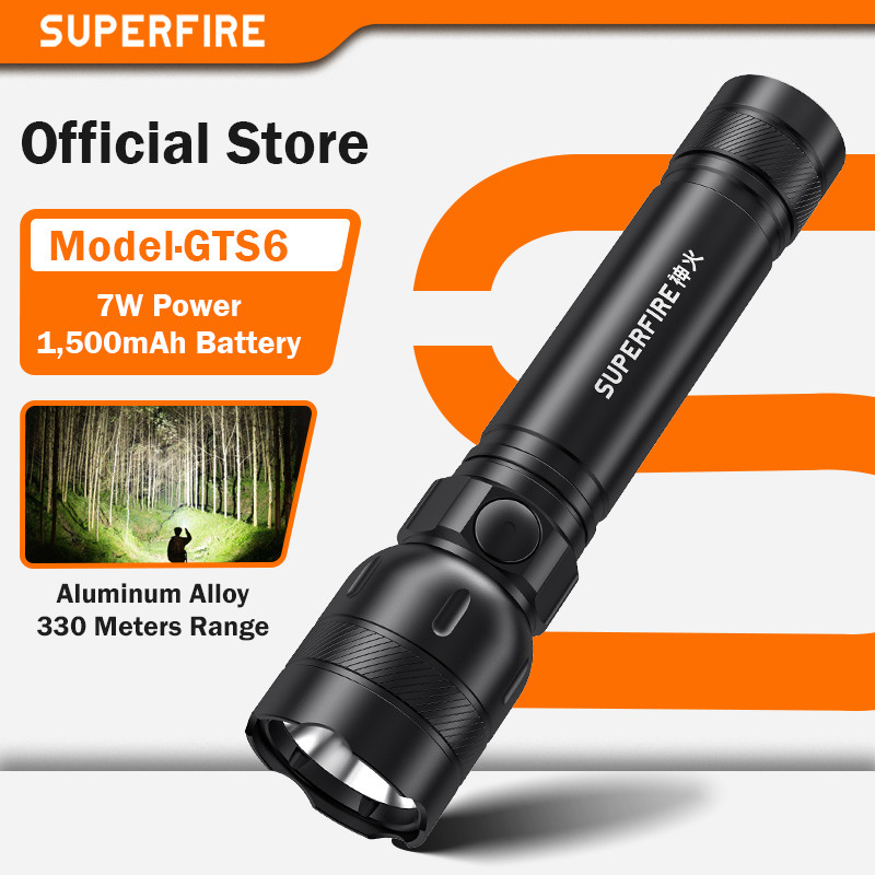 SUPERFIRE GTS6 7W Strong Light Highlight Long Distance LED Portable ...