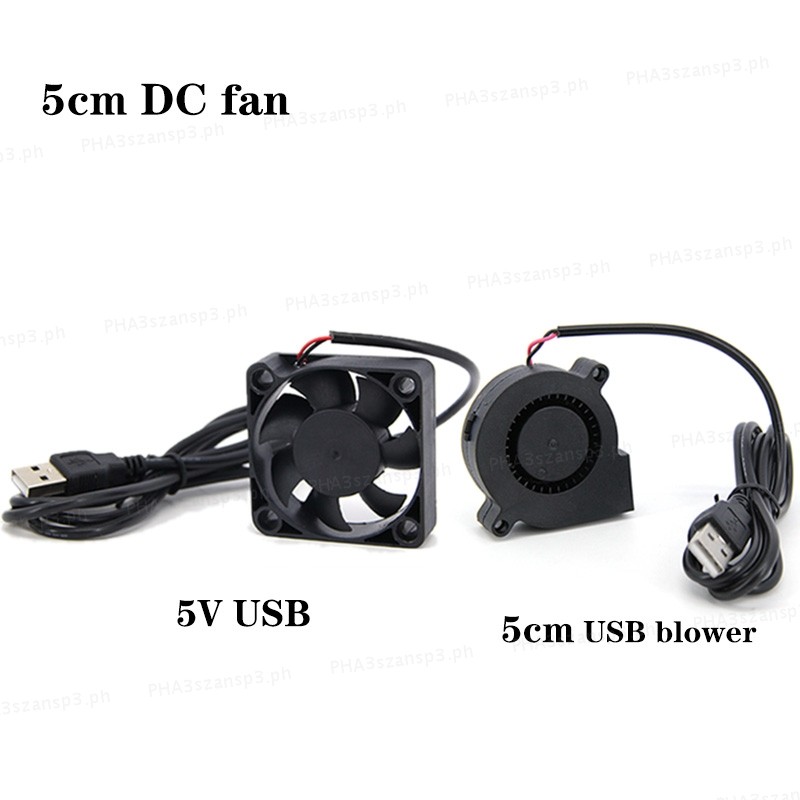 50MM DC 5015 5V 5 volt USB 5cm Blower fan 50x50x15mm Cooler Cooling Small Exhaust Fan for 3D ...
