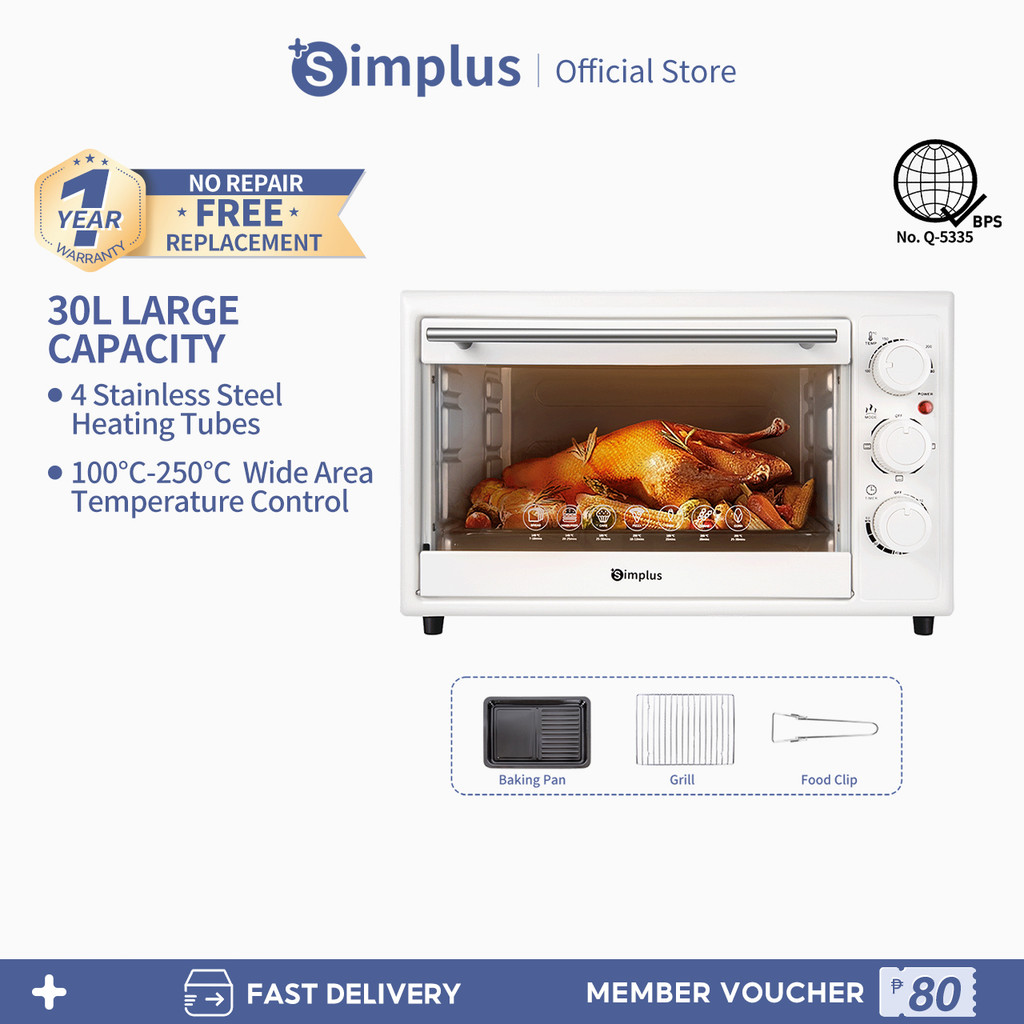 Simplus 30L/12L Electric Oven Double Konbs Bread Baking Oven | Shopee ...
