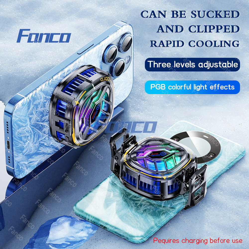 Phone Cooler for Gaming 10W Phone Cooling Fan with Fan Speed Settings ...