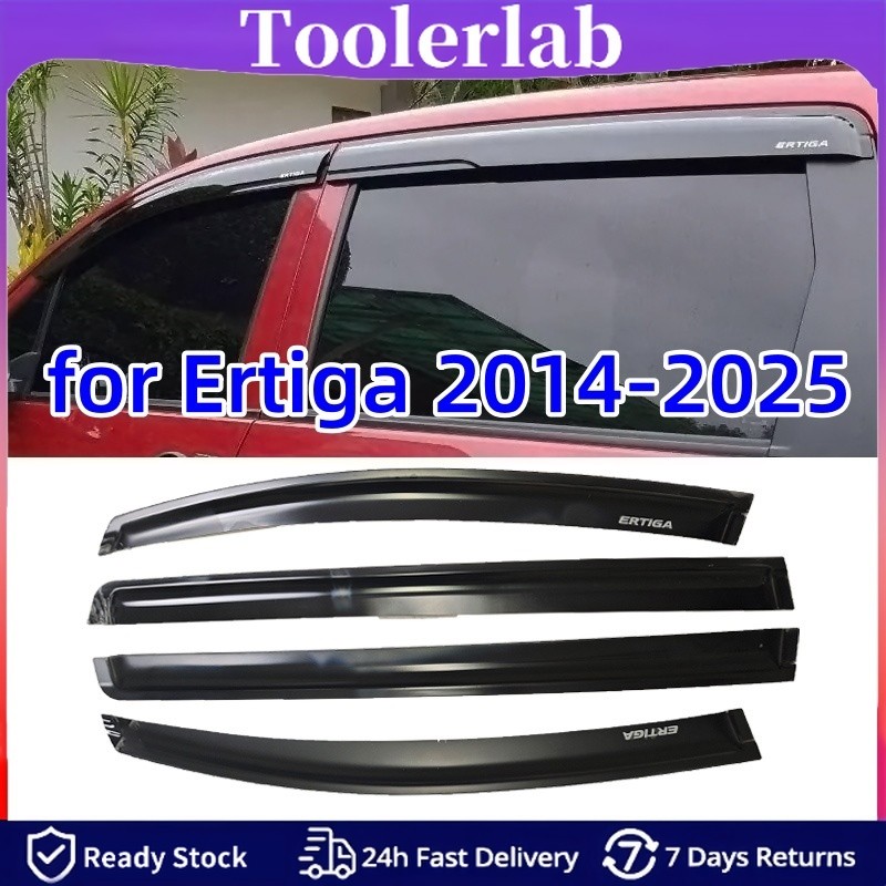 Window Door Rain Visor for Suzuki Ertiga 2014 to 2025 Black High ...
