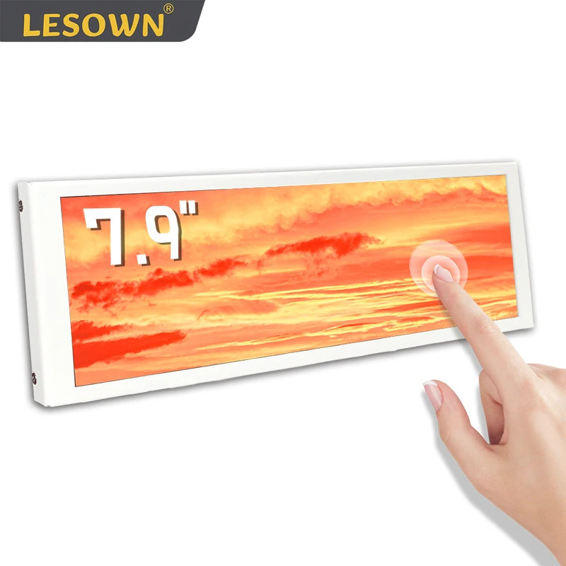 LESOWN Long Strip Monitor 7.84 inch IPS 400x1280 Small HDMI Portable ...