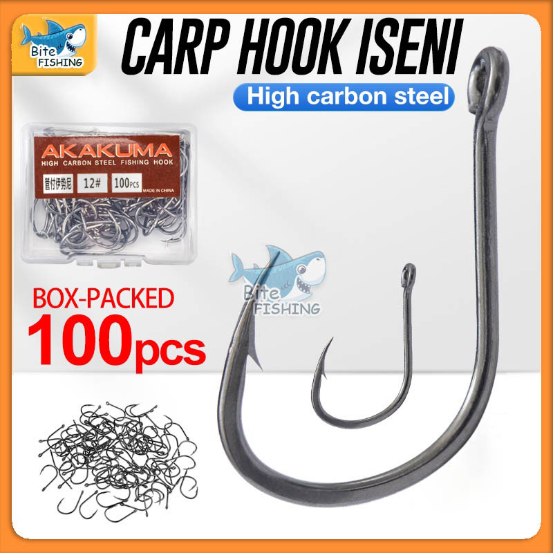 Bite 100 Pcs Fishing Hook Set Barbed Fishing Hooks Fishing Accessories ...
