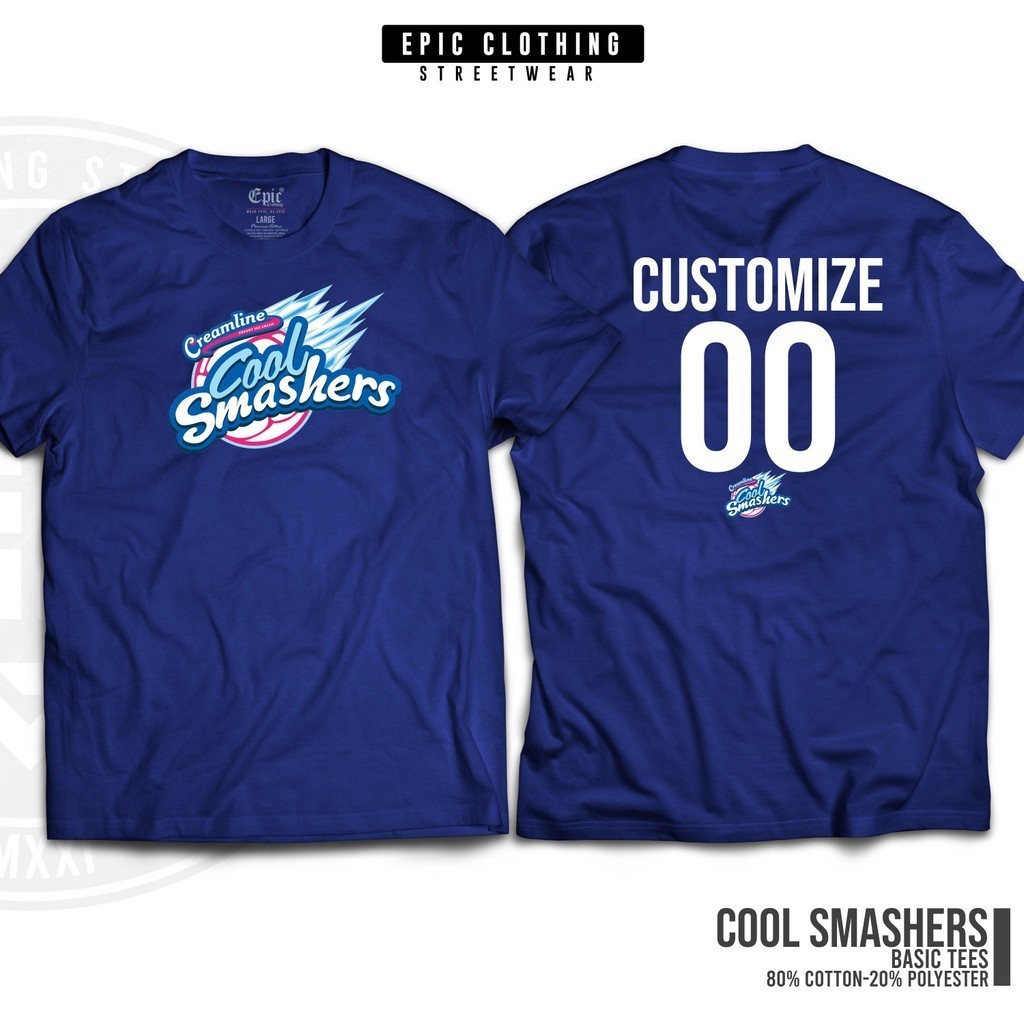CREAMLINE COOL SMASHERS - CUSTOMIZE JERSEY NAME AND NUMBER Cotton ...