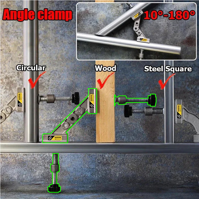 10-180 Degree Adjustable Right Angle Corner Clamp Fast Tightening ...