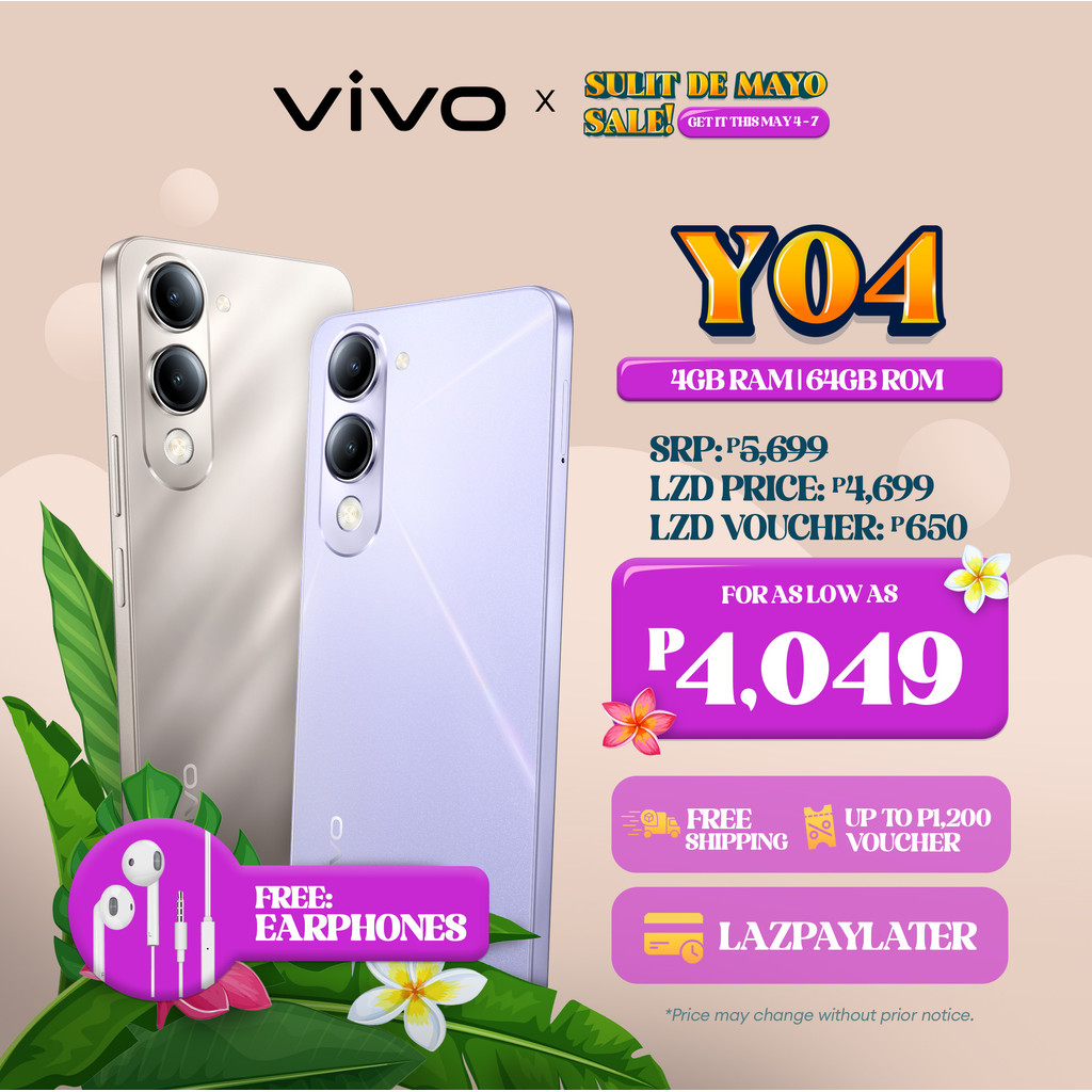 vïvö Y04 丨5500mAh Battery丨8GB RAM+128GB ROM丨IP64 Dust and Water丨 M`Y`S`T`E`R`Y`B`O`X | Shopee ...