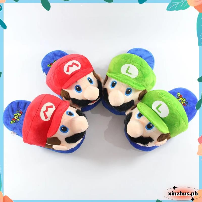 2024 NEW super mario Plush Home Slippers mario mario Louis Cotton Shoes ...
