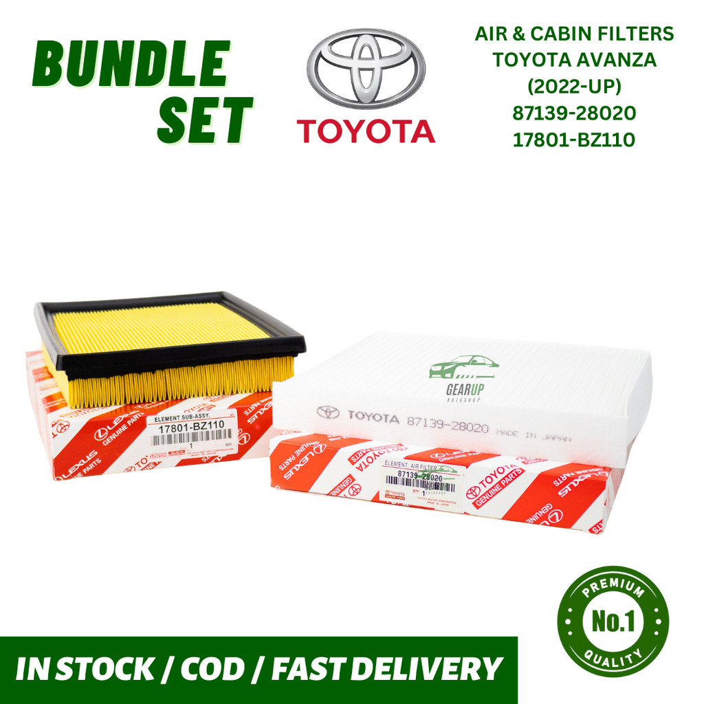 AIR & CABIN FILTERS for TOYOTA AVANZA (2022-UP) (87139-28020/17801 ...