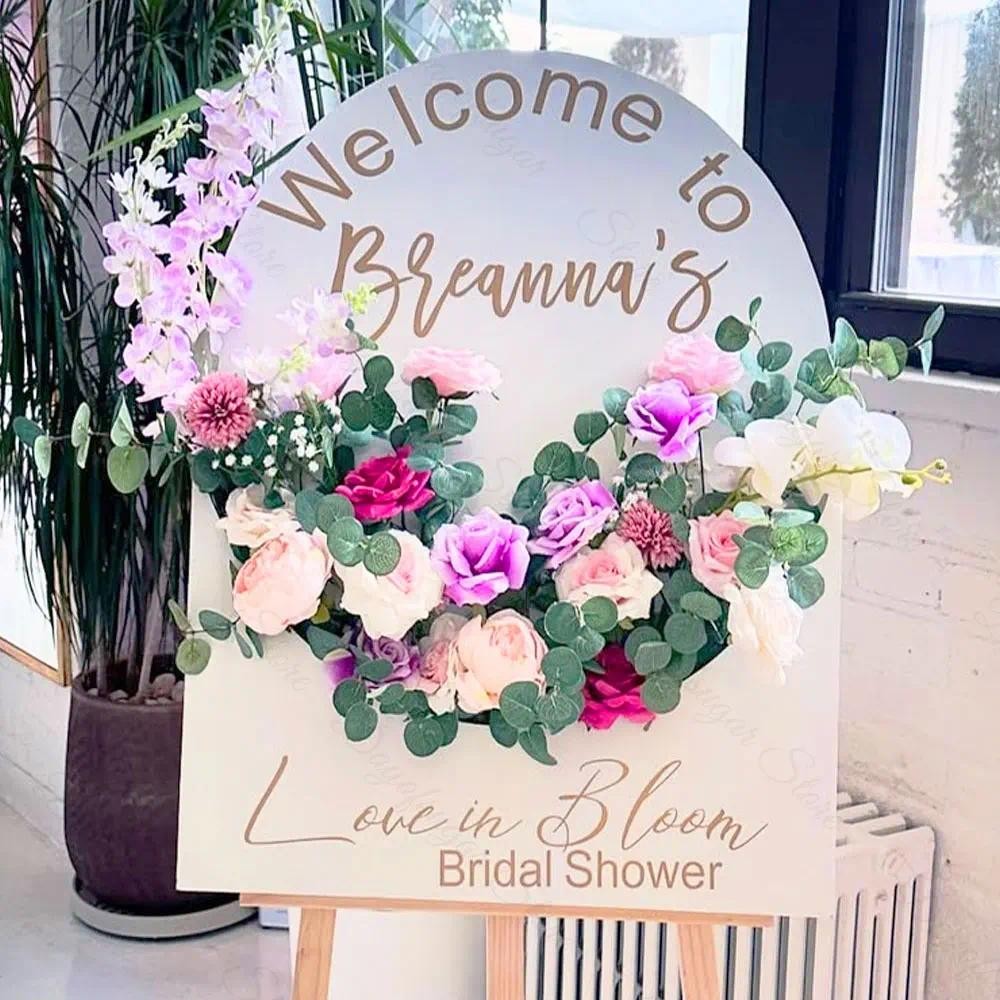 Personalized Flower Box Welcome Sign Mosaic Board Personalized Wedding ...