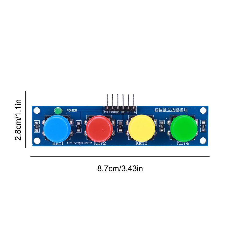 4 Buttons Keyboard Module With Hat And Led Indicator Keypad Module For Arduino Arm Shopee
