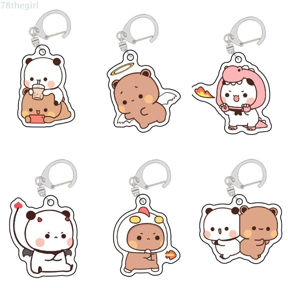 THEGIRL Cartoon Bubu Dudu Key Chain, Acrylic Cartoon Bubu Dudu ...