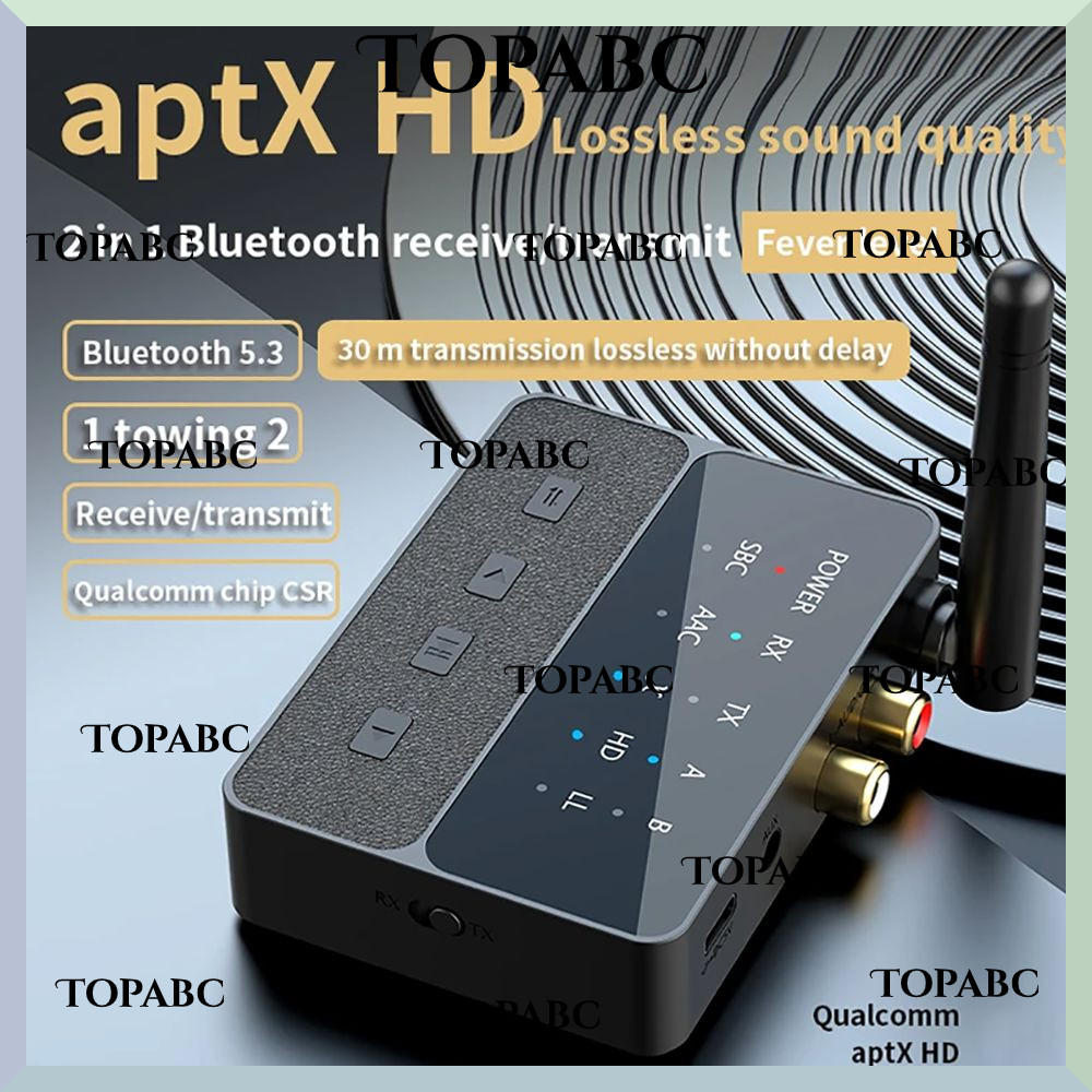 TOP Bluetooth 5.3 Transmitter Receiver, TV to 2 Wireless Headphones ...
