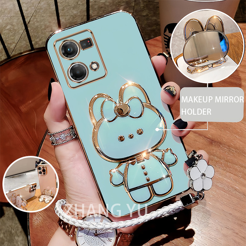 Case For OPPO Reno 74G RENO 7 PRO Reno 8 4G Phone Case TPU 3D Rabbit ...