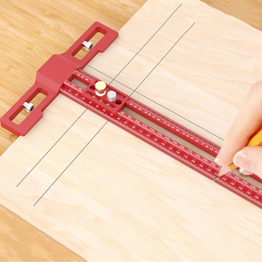 Woodworking Scriber T Type Scribing Ruler 24 Inch Snap in Slider for ...
