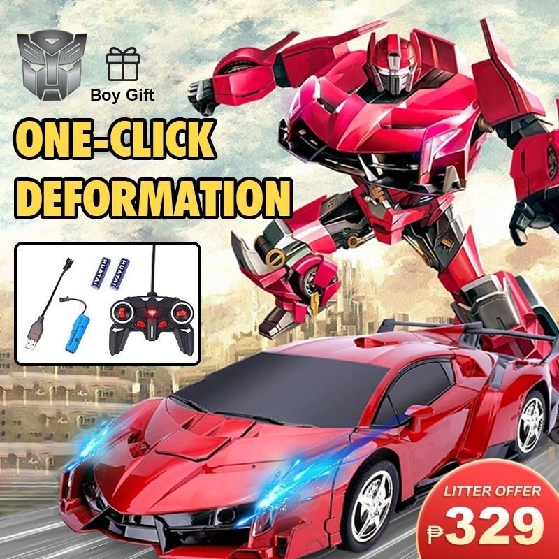 Transformation Robots RC Car Children Boys Toys Outdoor Remote Control ...