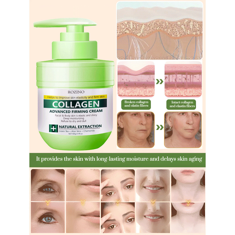 Rozino 100g Collagen Whitening Body Lotion Collagen Face Cream Wrinkle ...