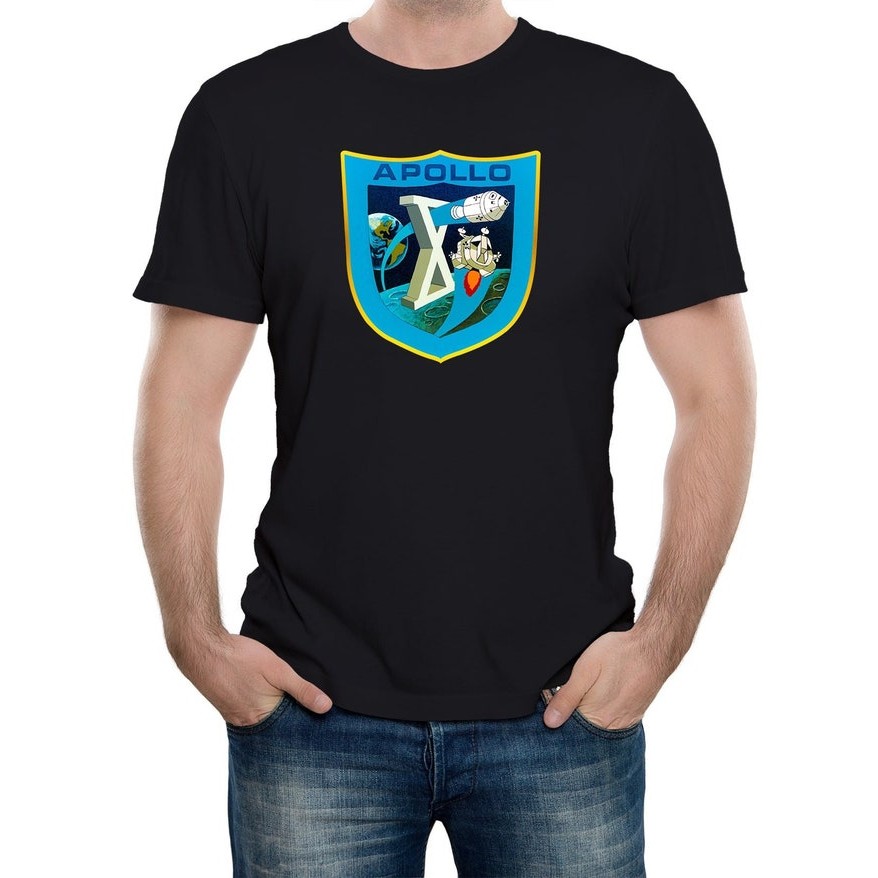 Mens NASA Apollo 10 Mission Crew Badge Logo Cute Big Size T-Shirt ...