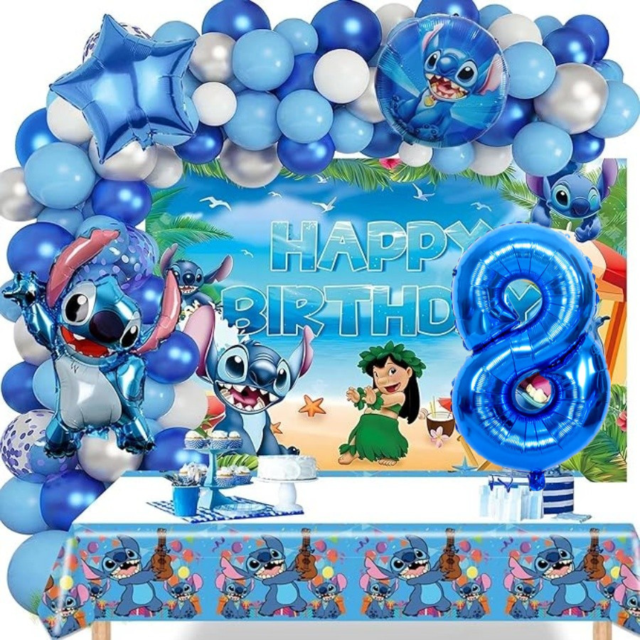 Baby balloon Stich Themed Balloon Party needs 1-10 years foil balloon ...