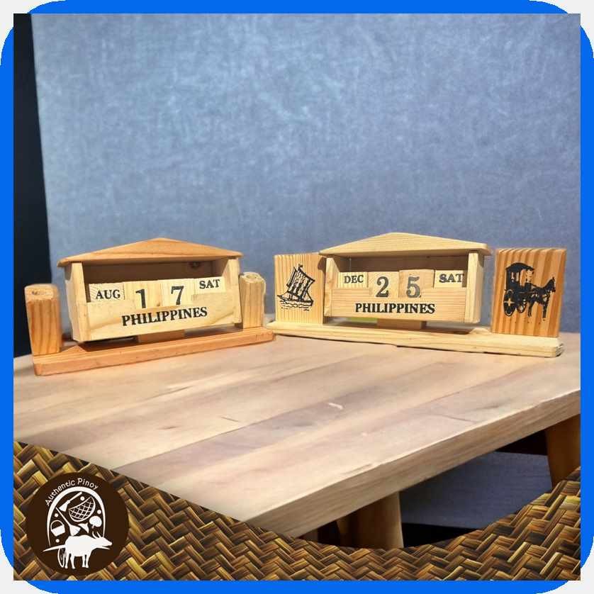 Wooden?PD)Deskhy:Calendar@KI+with~p*j+Pen~b*Holder~f*Handicraft~C*made ...