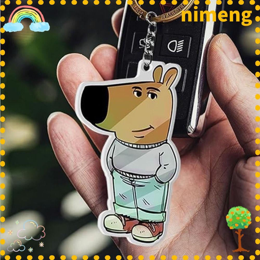 NIMENG Just a Chill Guy, 2.4inch Cartoon Dog Peripherals Keychain and ...