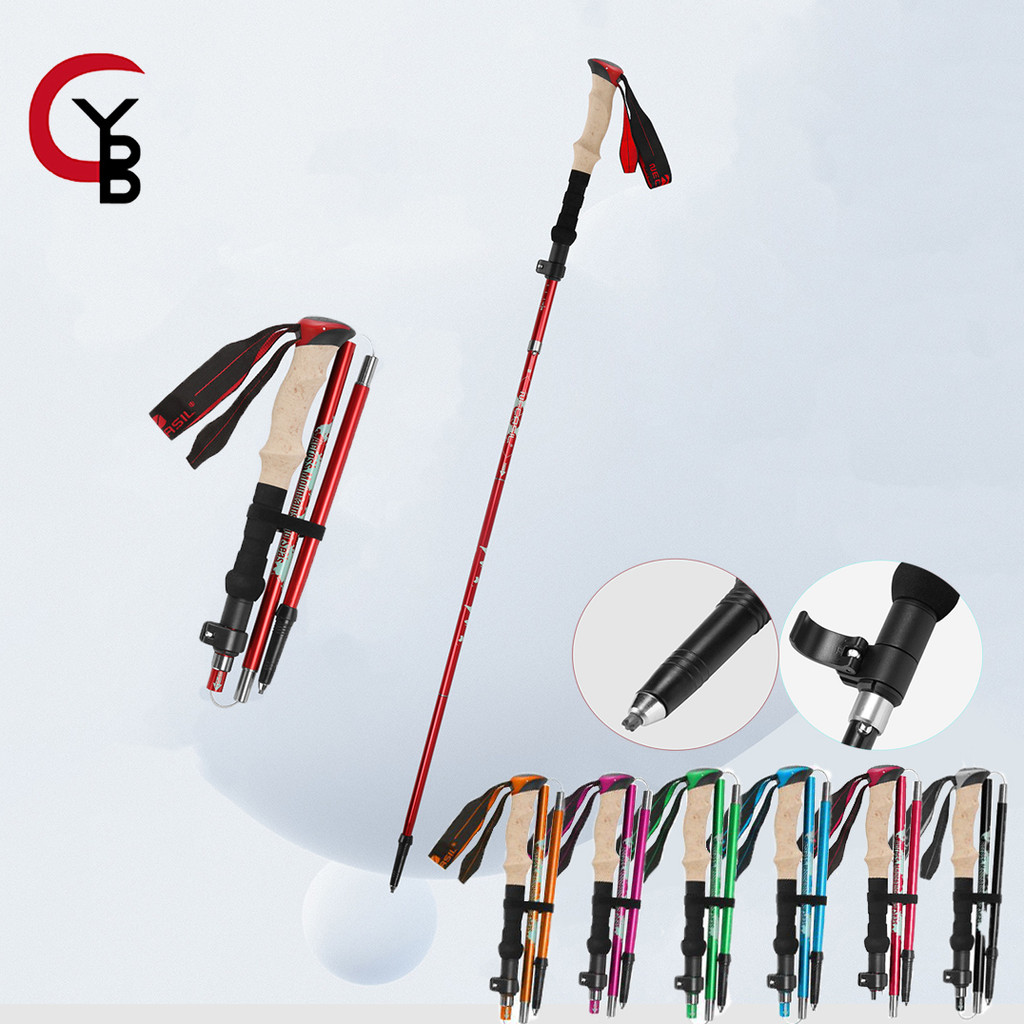 Telescopic Walking Cane,Folding Trekking Stick,Adjustable Aluminum ...