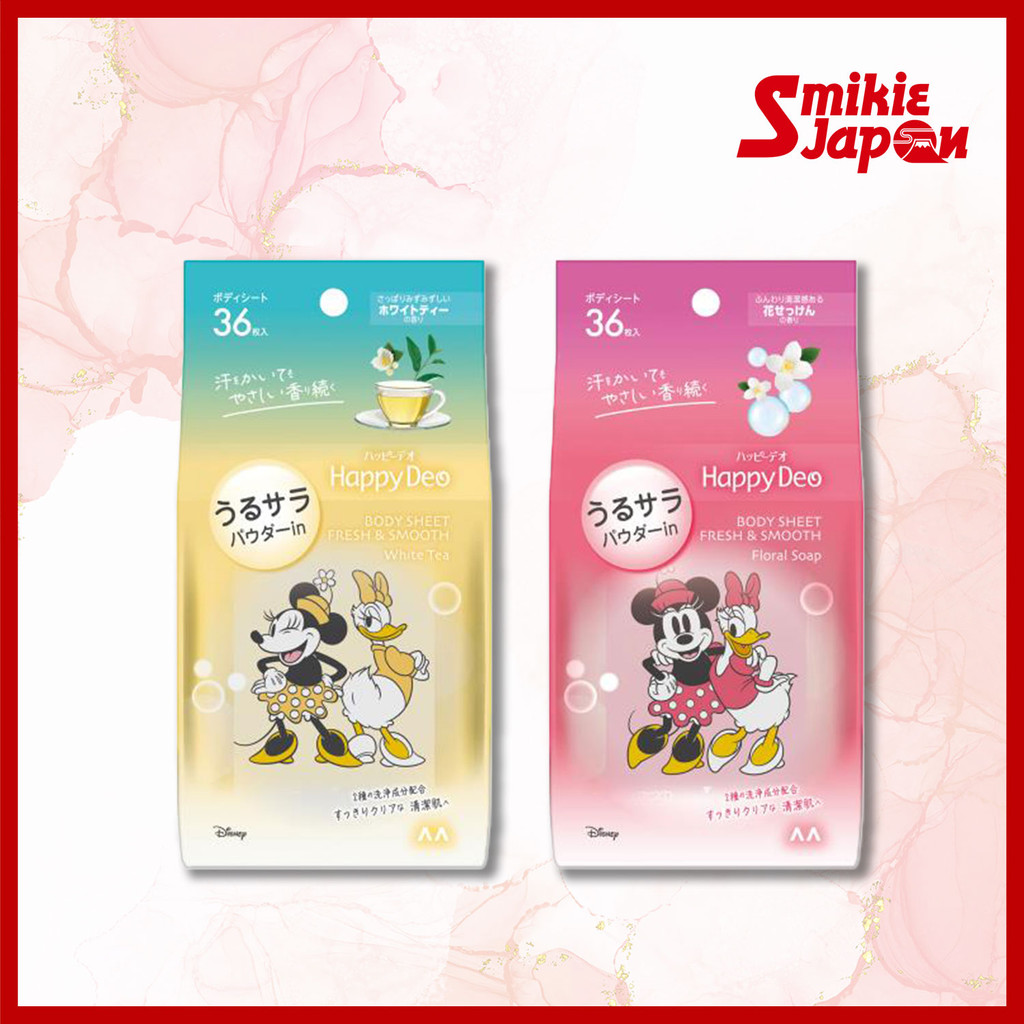 MANDOM Happy Deo Body Sheet Uru Sara 36 Sheets White Tea Scent / Flower ...