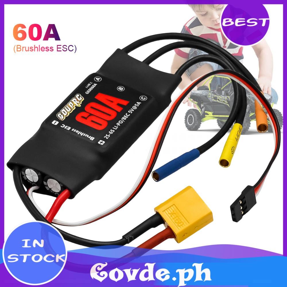 60A Brushless ESC Electronic Speed Controller for Drone RC Helicopter ...