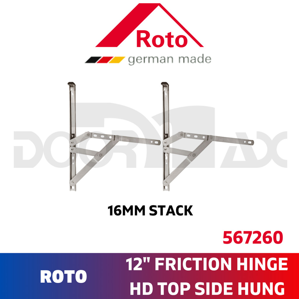 ROTO Friction Hinge 12" Top Side Hung 16MM Stack | Shopee Philippines