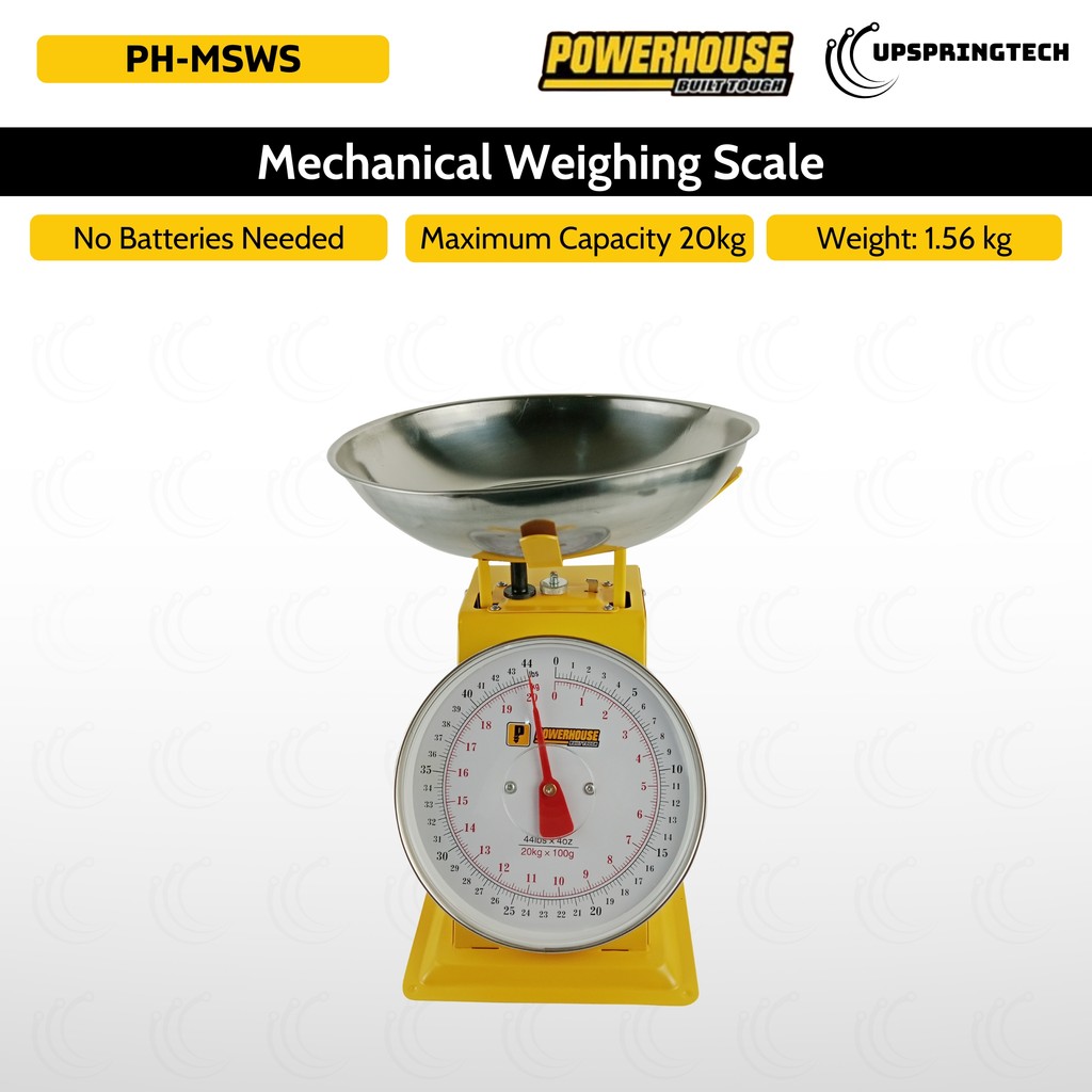 Powerhouse 20KG Mechanical Kitchen Weighing Scale – PH-MSWS-20KG ...