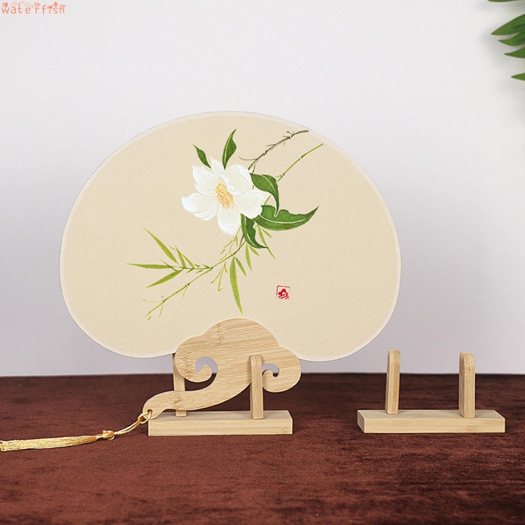 Folding Fan Display Stand Chinese Fan Holder Ancient Style Bamboo ...