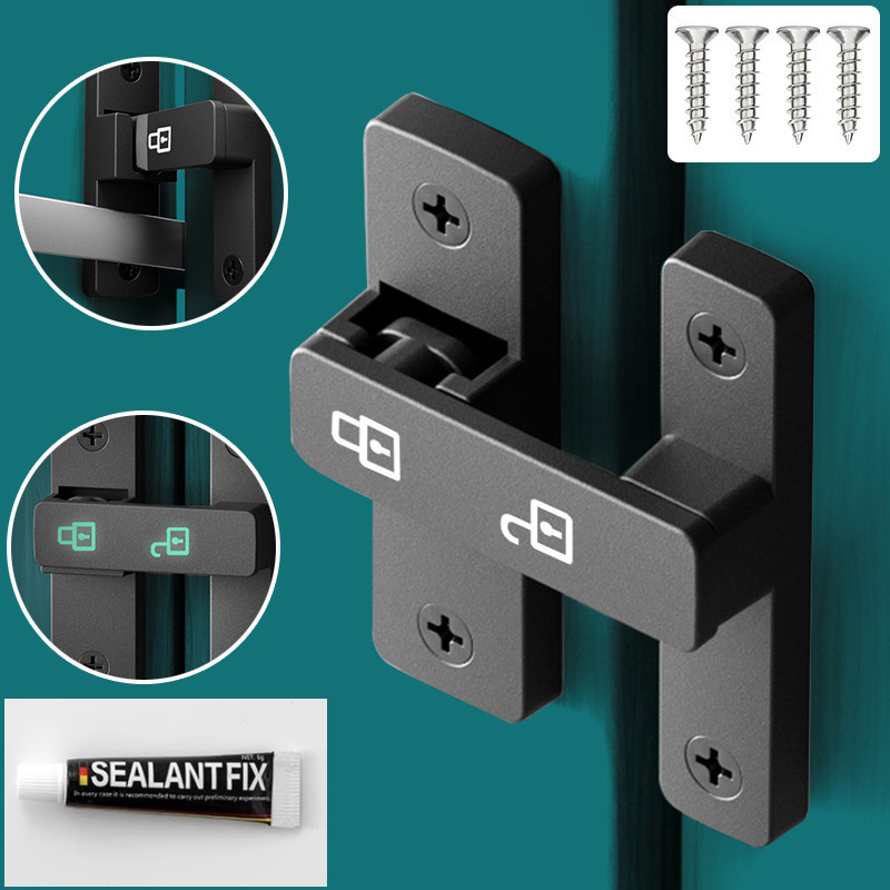 Night light 90 /180 Hasp Latches Door Lock Latch Zinc Alloy Sliding ...