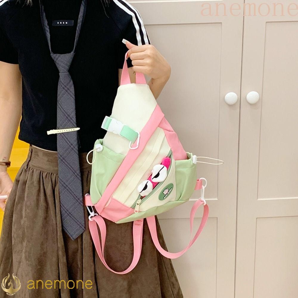 ANEMONE Crayon Shin-chan Backpack, Dopamine Color Crossbody Bag Nylon ...