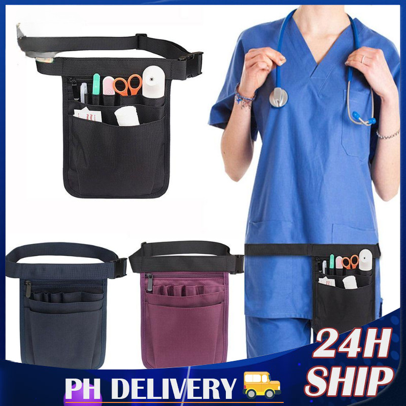 Nurse Organizer Bag, Medical Supplies Multi Pocket Waist Bag, Nylon ...