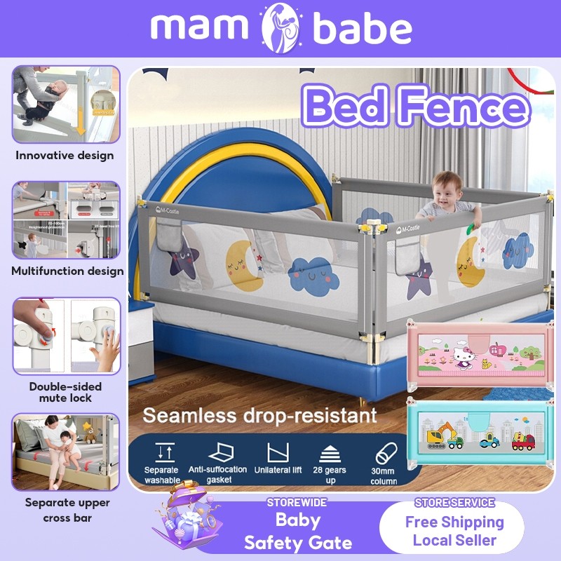 1.5M/1.8M/1.9M/2M Adjustable Baby Fence Safety Bed Fence Children Bed ...