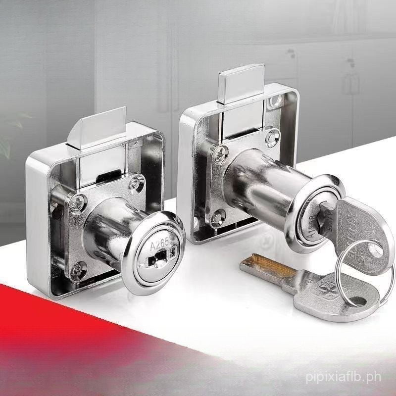 Lengthened Alloy Flat Desk Drawer Lock File Cabinet Built-in Lock Home ...