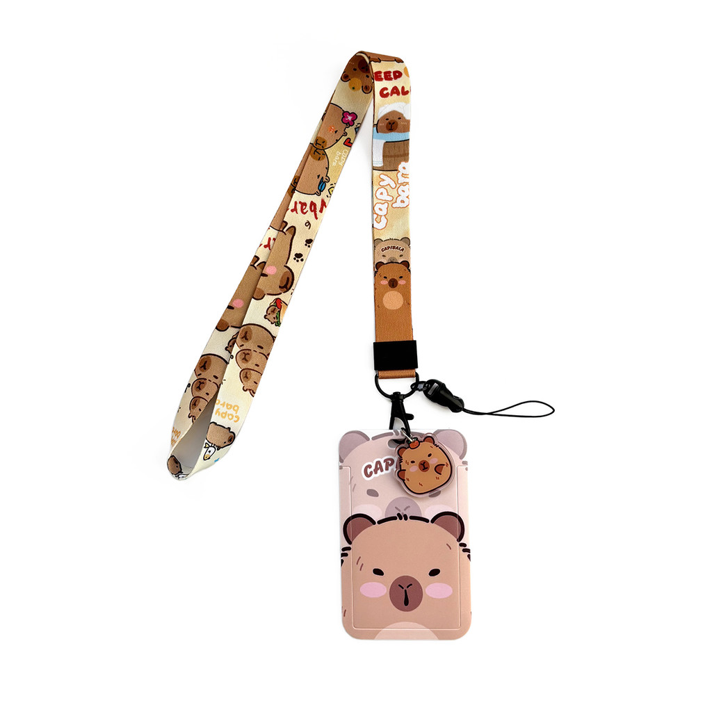 Y&P| Capybara Lanyard Cartoon Anti-Loss Student Card Holder with ...