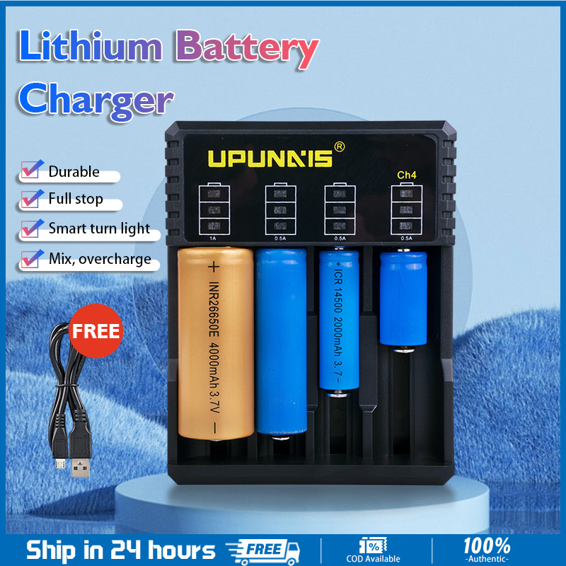 lithium battery charger(2 slots charger) USB Battery Charger BM2 Charger | Shopee Philippines