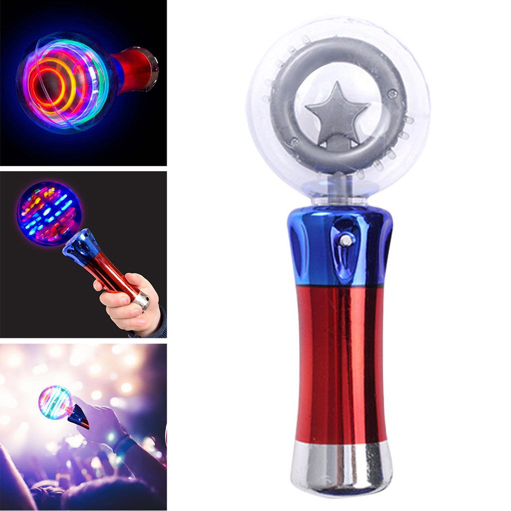 Round Ball Glow Sticks Light Up Spinning Wand Stick Party Supplies ...