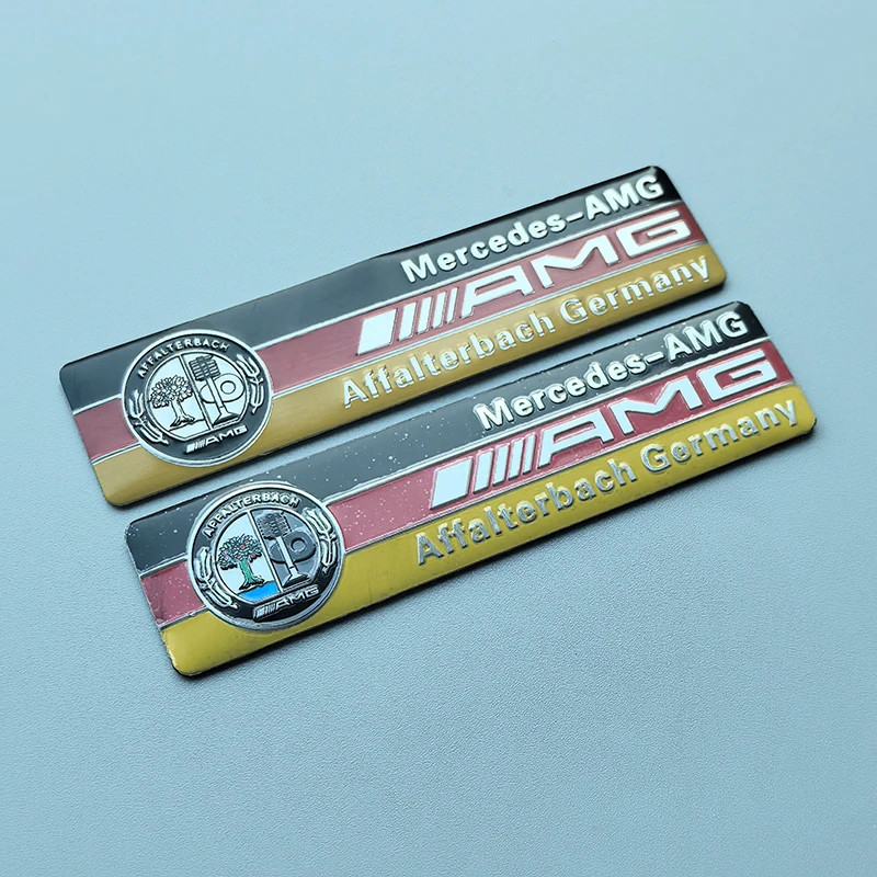 Thin Aluminium Label Sticker Car Emblem for Mercedes Benz AMG Apple ...
