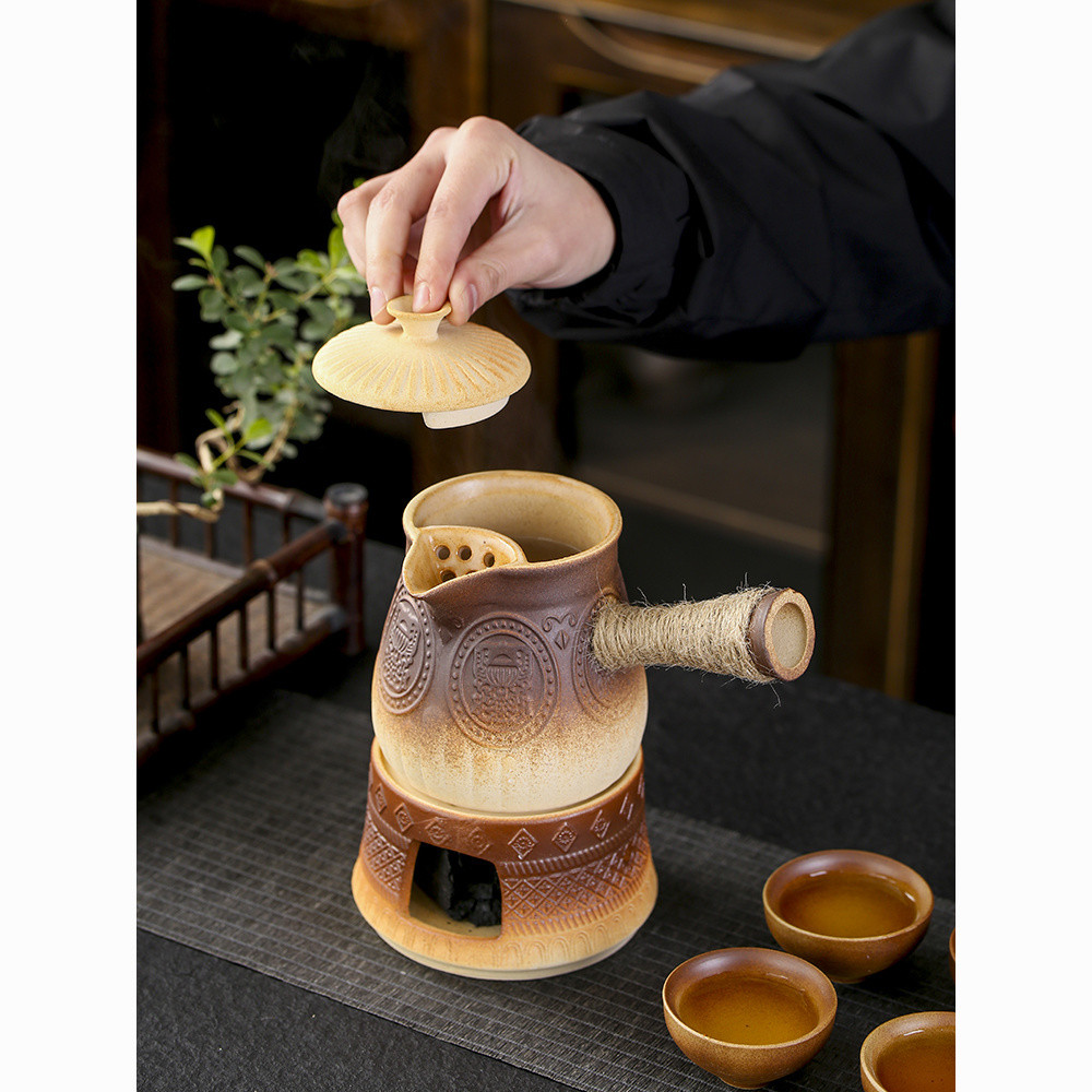 Enclosure Grilled Tea Pot Tank Fire Charcoal Stove1209Tea Brewing Pot ...