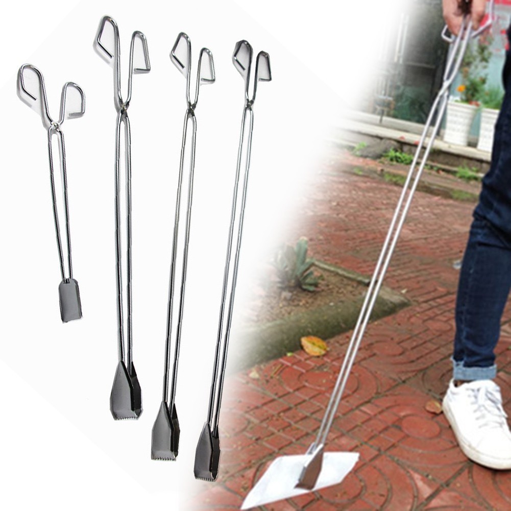 Stainless Steel Garbage Tongs Sanitation Pick Up Tongs Barbecue Coal ...