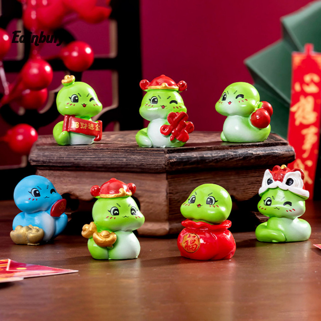 EDI Decorative Snake Statue Cartoon Snake Figurine Chinese Zodiac Snake ...