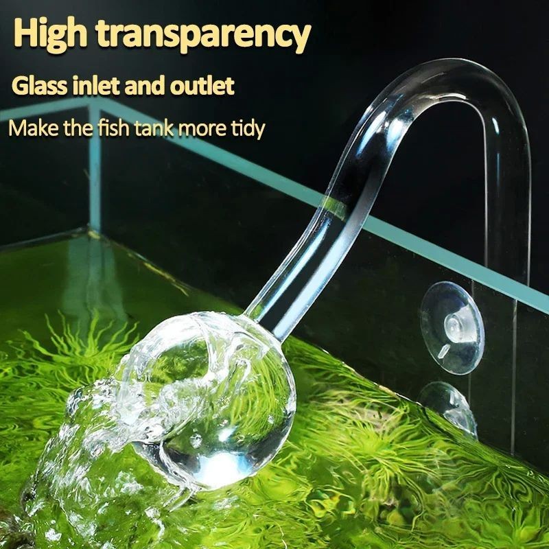 Aquarium Glass Inlet Outlet Skimmer Accessories Lily Pipe U Water ...