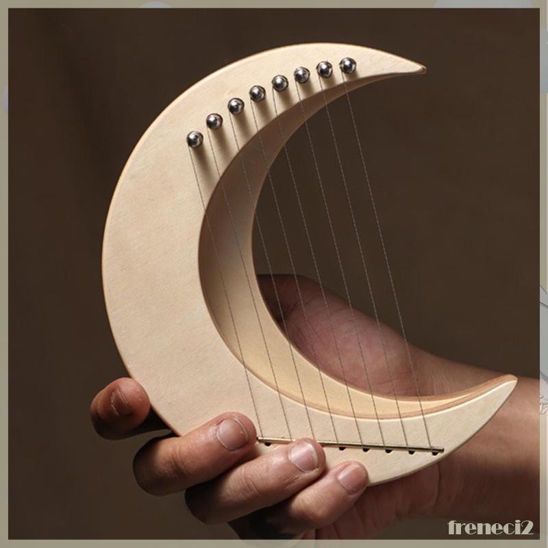 [Freneci2] Lyre Harps 8 String Moon Lyre for Beginners with Wood Stand ...